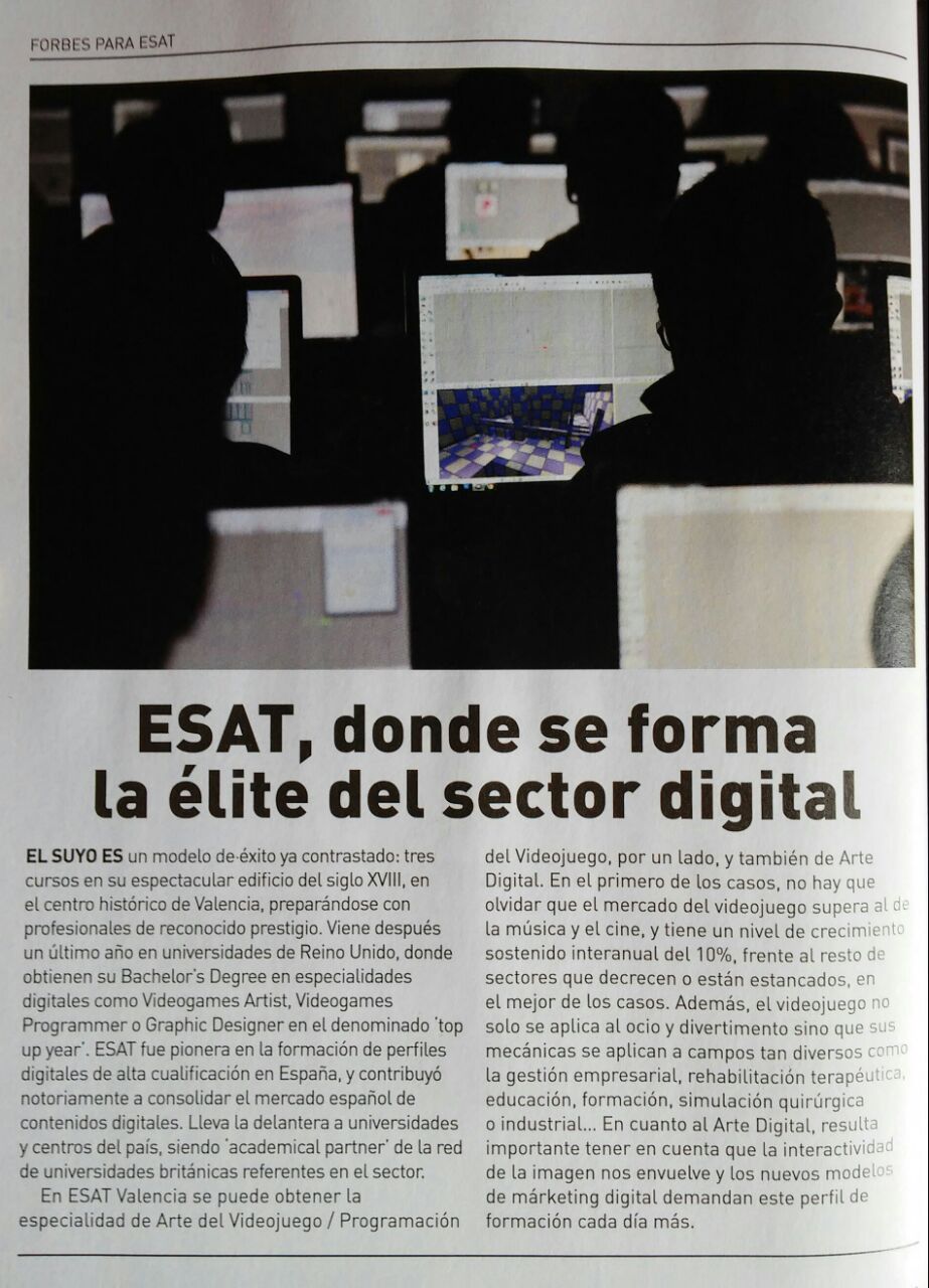 FORBES: ESAT, donde se forma la Élite del sector digital